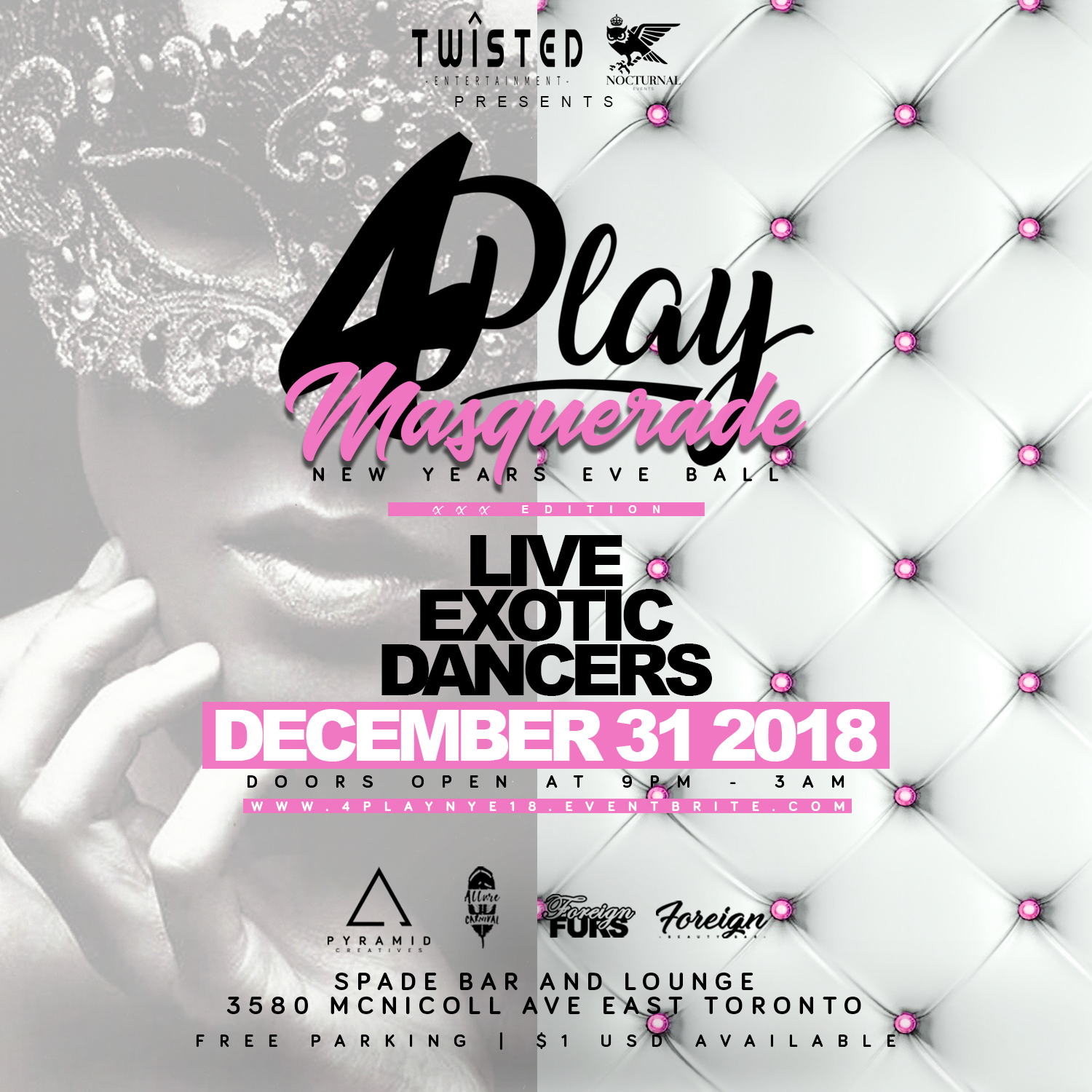 4Play Masquerade: XXX Edition | Celebrity Ball Drop | Dec 31st 2018