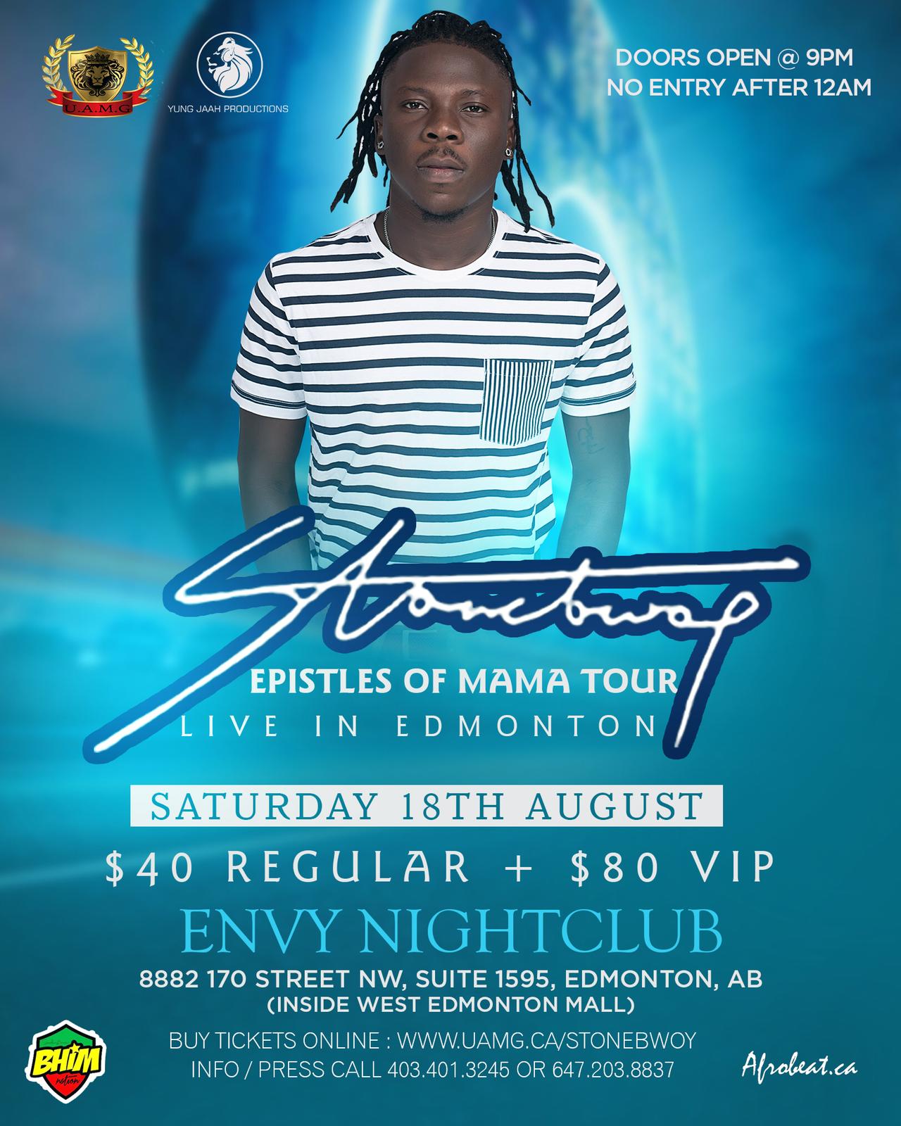 Stonebwoy Live In Concert Edmonton 2018 Tickets Stonebwoy Live In Concert Edmonton 2018 Tickets