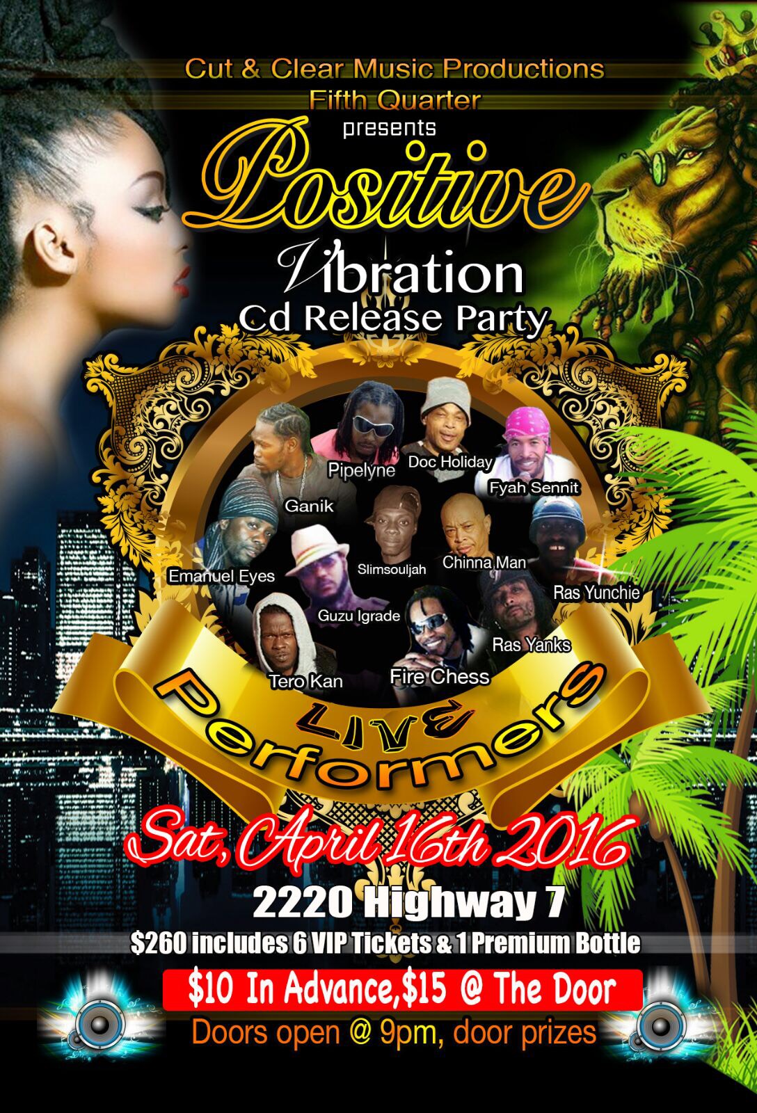 Positive Vibration CD Release Party April 16 2016 Live | Concert Tickets