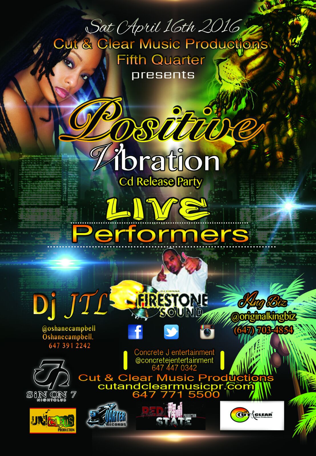 Positive Vibration CD Release Party April 16 2016 Live | Concert Tickets